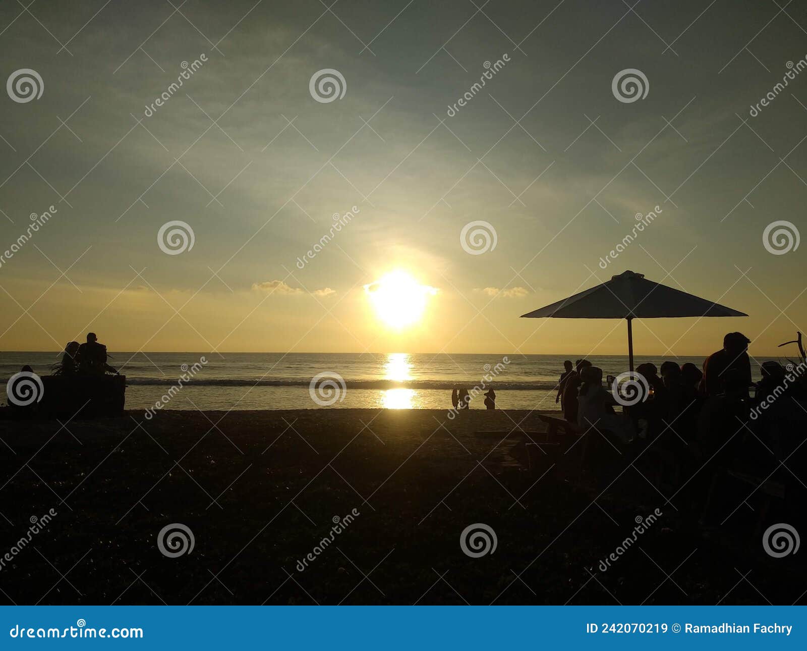 A Beautiful Sunset Cafe stock image. Image of evening - 242070219
