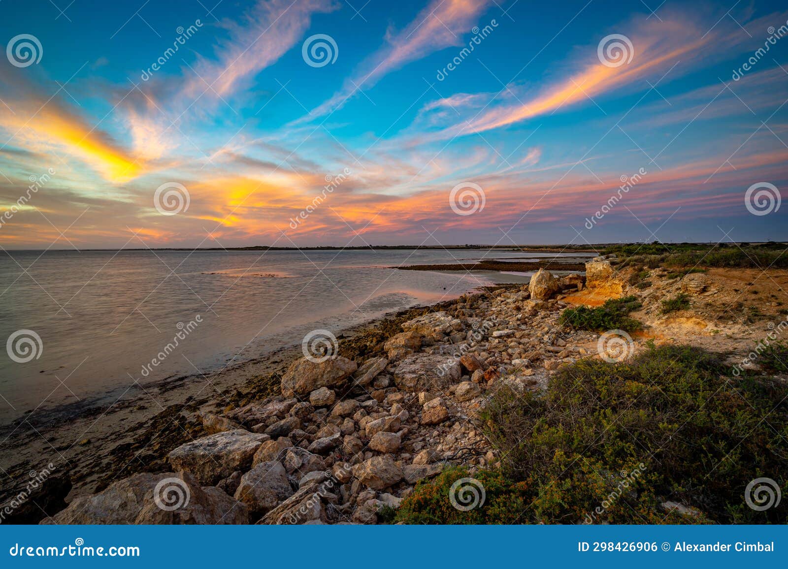 Beautiful Sunset in Ceduna, South Australia Stock Photo - Image of ...