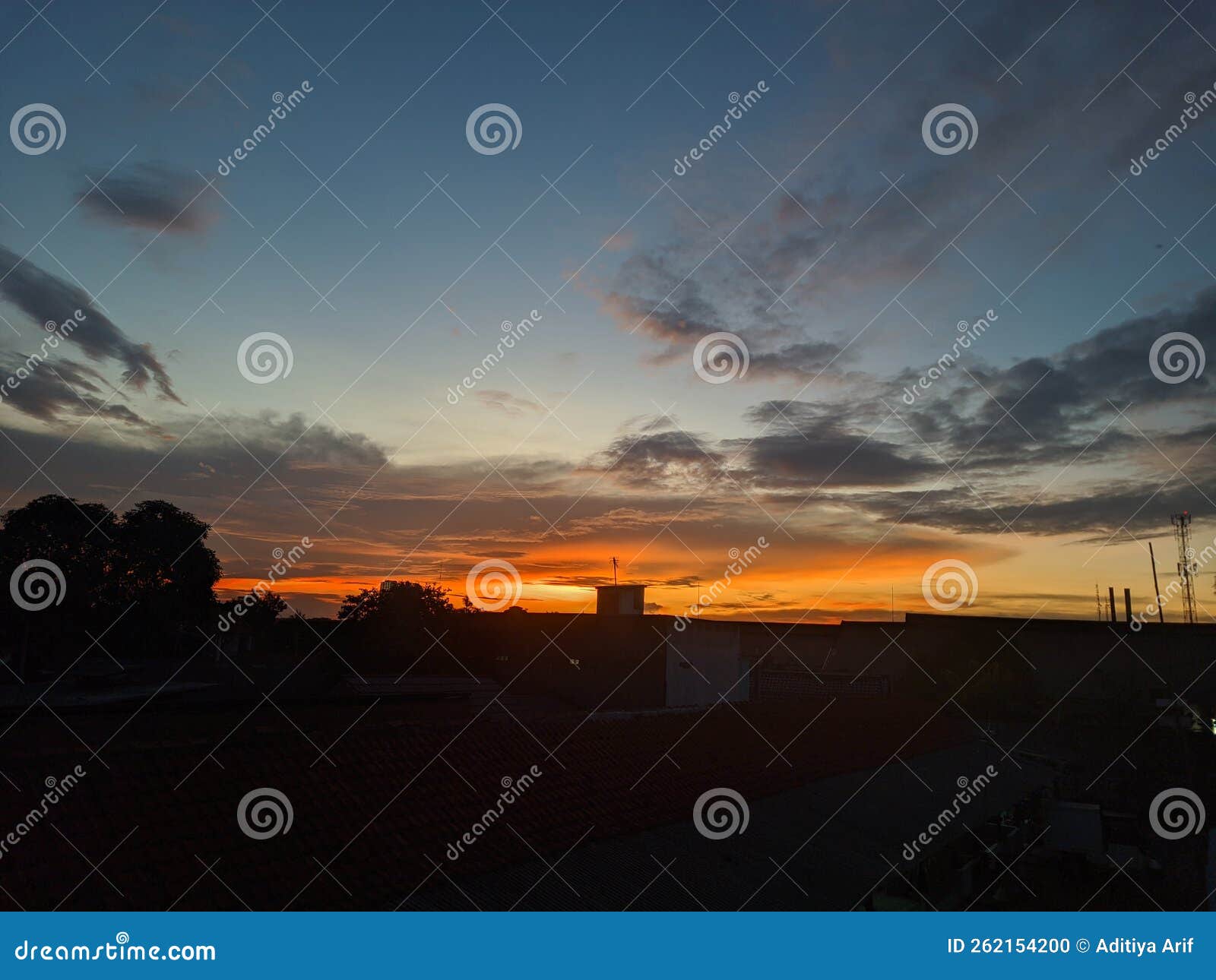 Beautiful Sunset in the City of Jakarta Stock Photo - Image of sunset ...