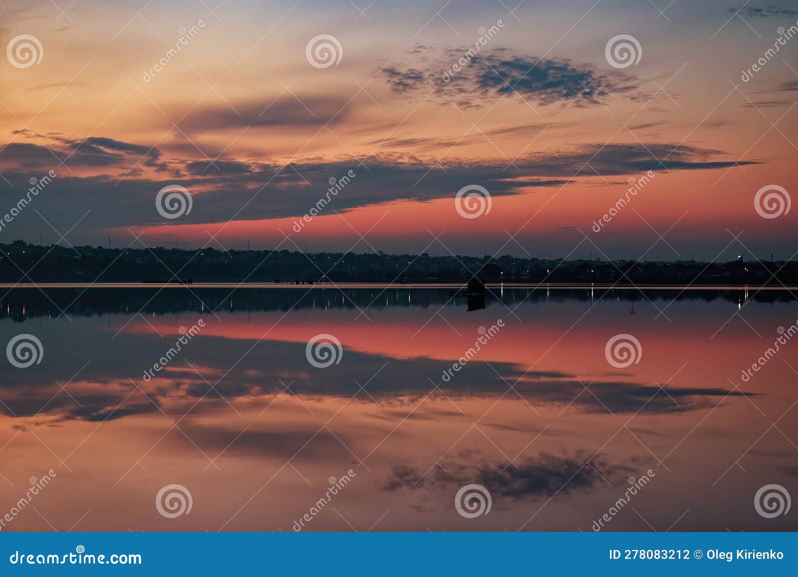Beautiful Sunset with Clouds in the Foreground Stock Photo - Image of ...