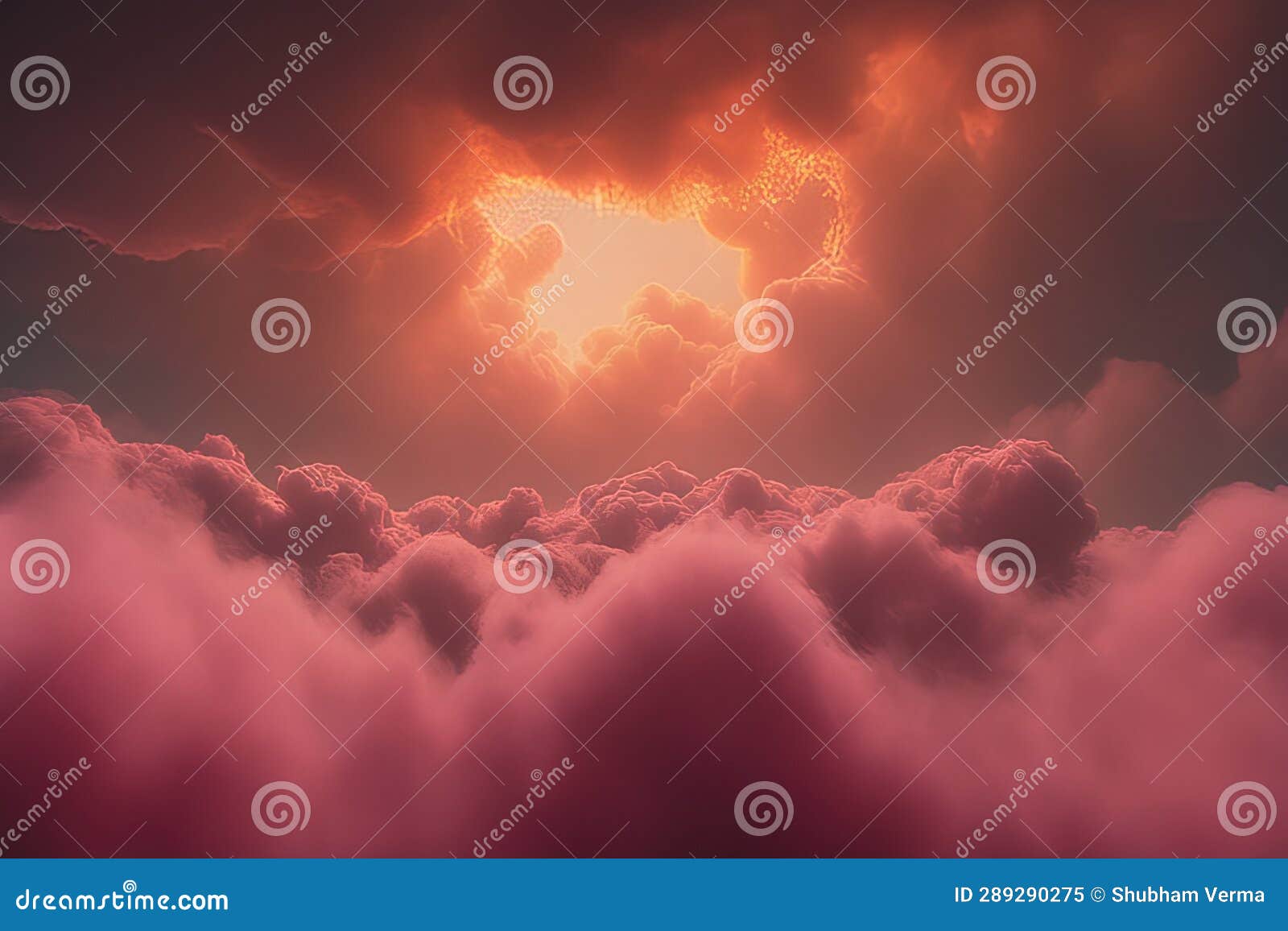 Beautiful Sunset in the Cloudsbeautiful Sunset in the Clouds3 D Illustration of the Clouds with ...