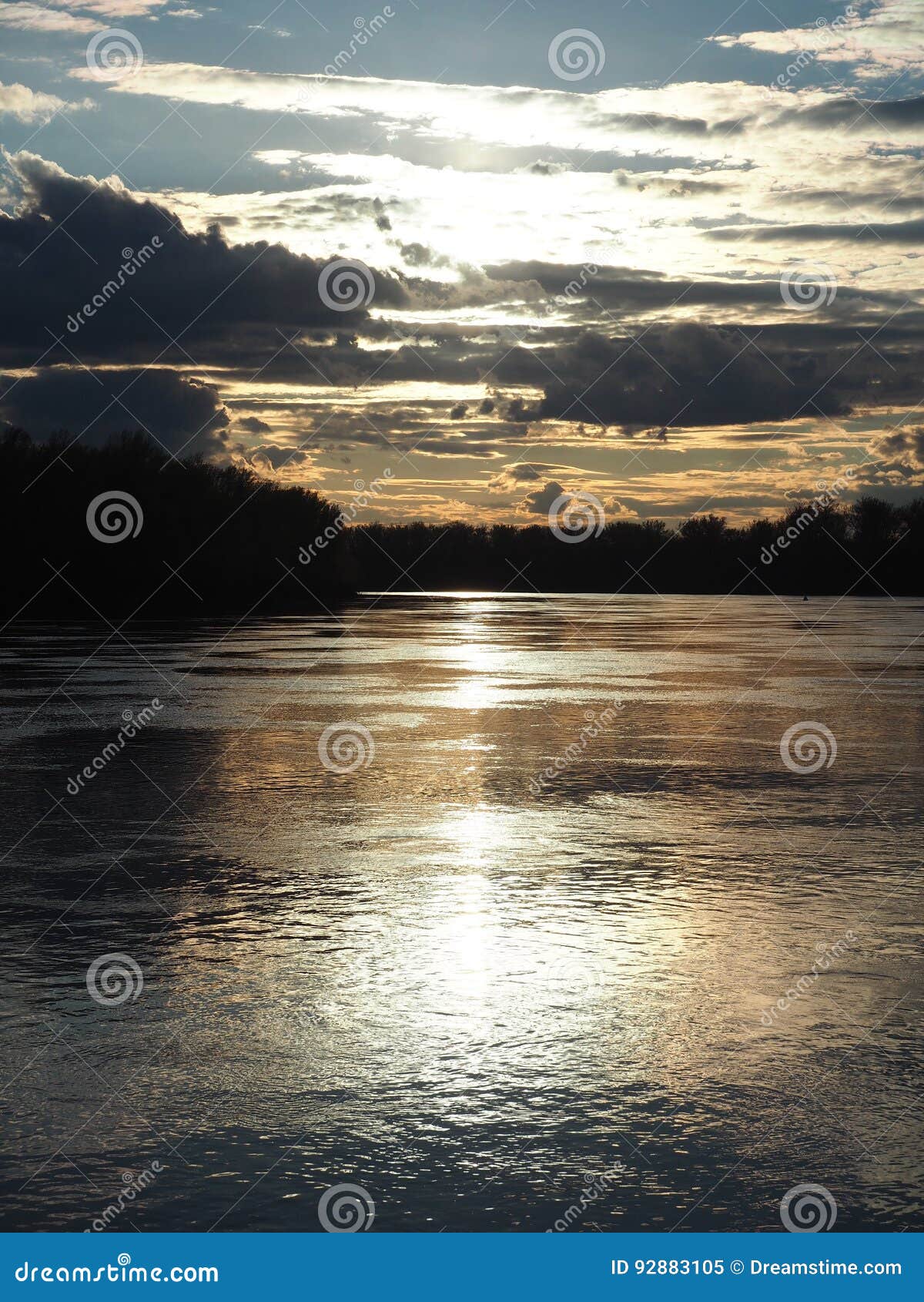 Beautiful Sunset Colours Under River Stock Image - Image of reflection ...