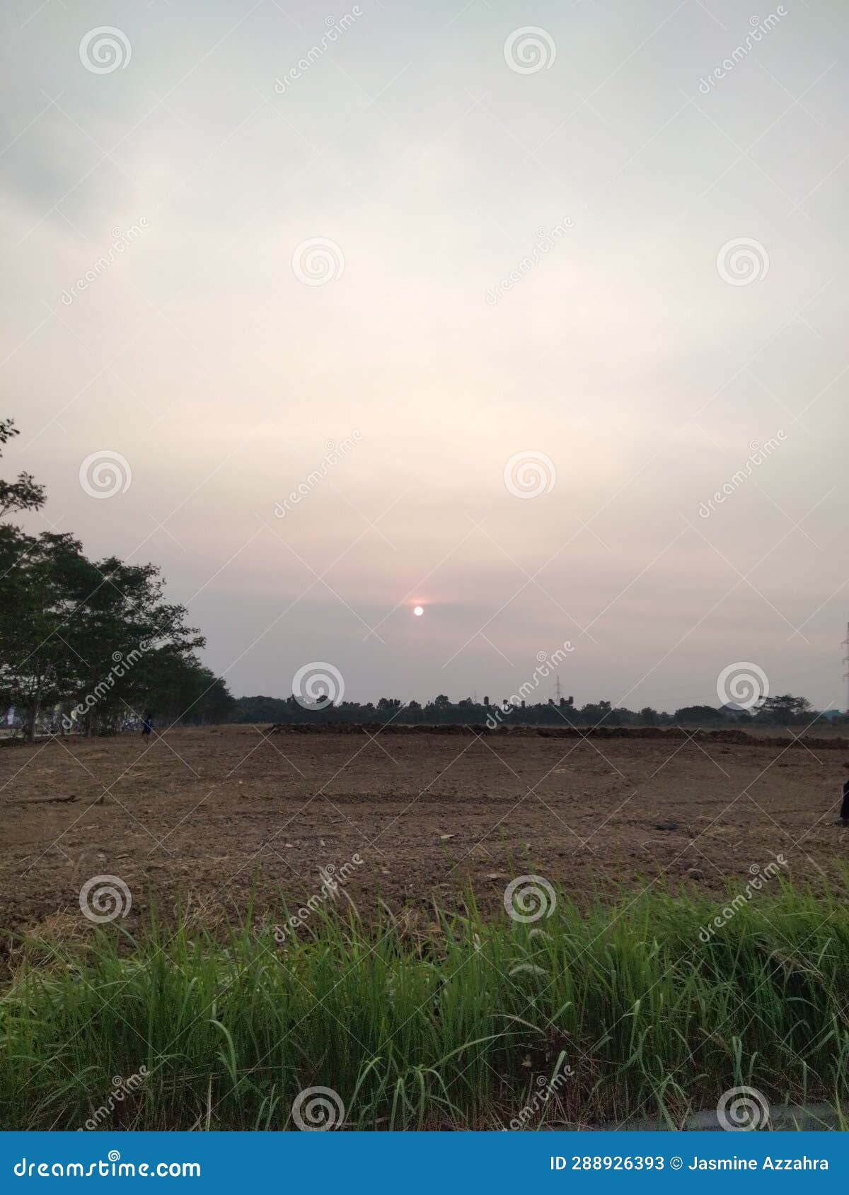 Beautiful Sunset from the Corner of the Housing Project Stock Image ...