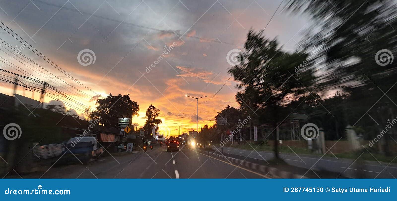 Beautiful Sunset in the Corner of Magelang City Stock Photo - Image of ...