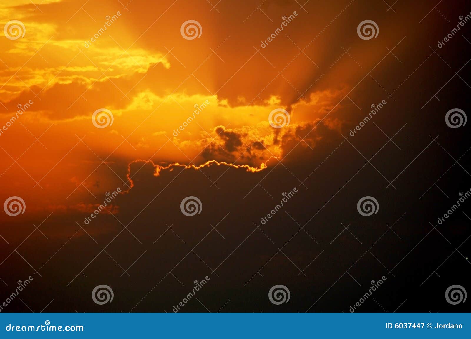 Sunset Sky At Sea. Dramatic Sunset Clouds In The Baltic Sea View From ...