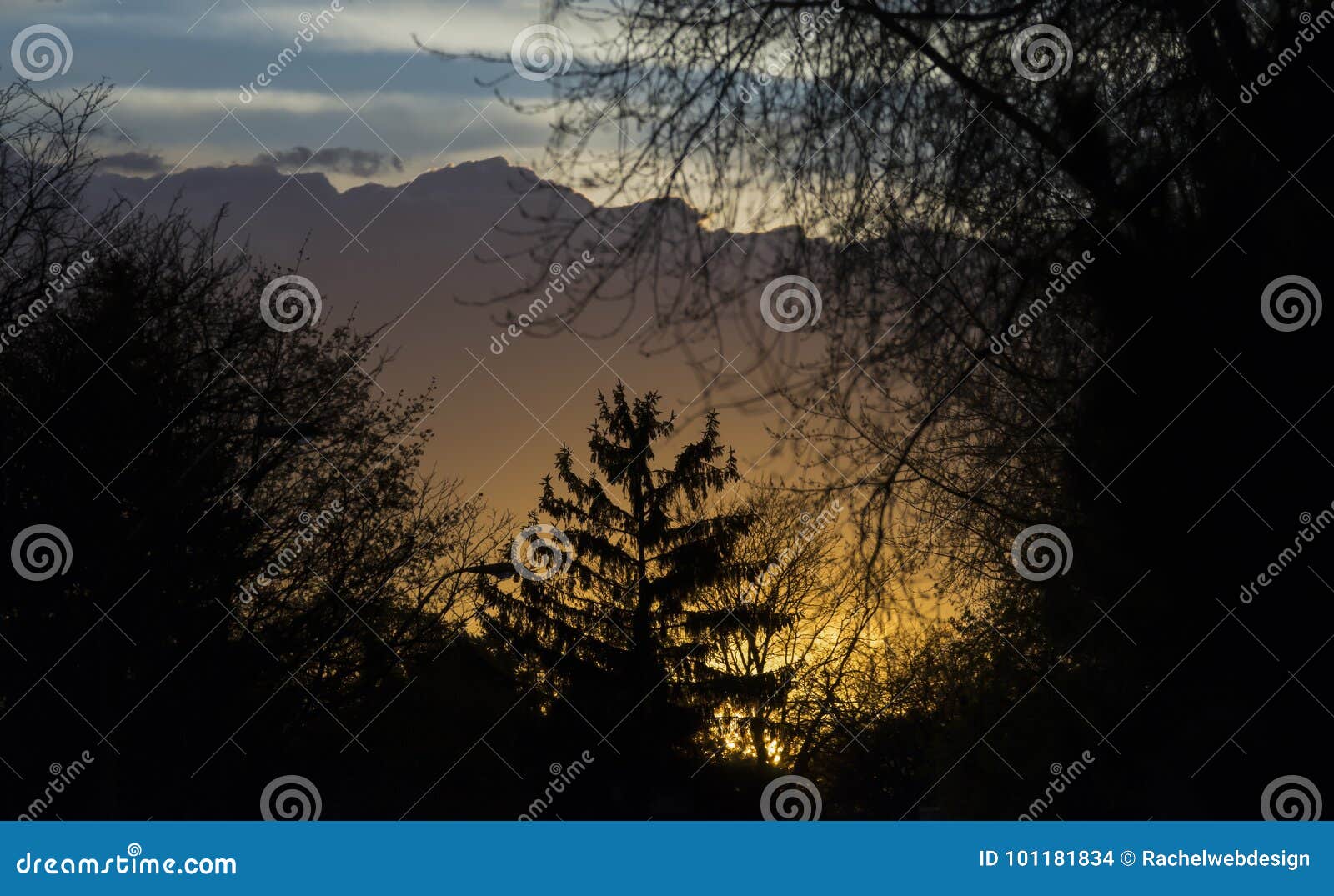 Beautiful Sunset Glowing Beneath an Approaching Stormfront Stock Photo ...