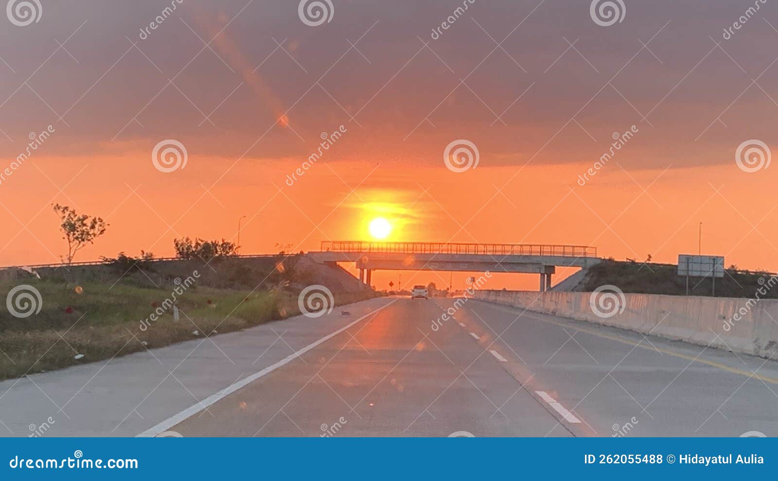 Sunset on the road stock photo. Image of road, sunset - 262055488