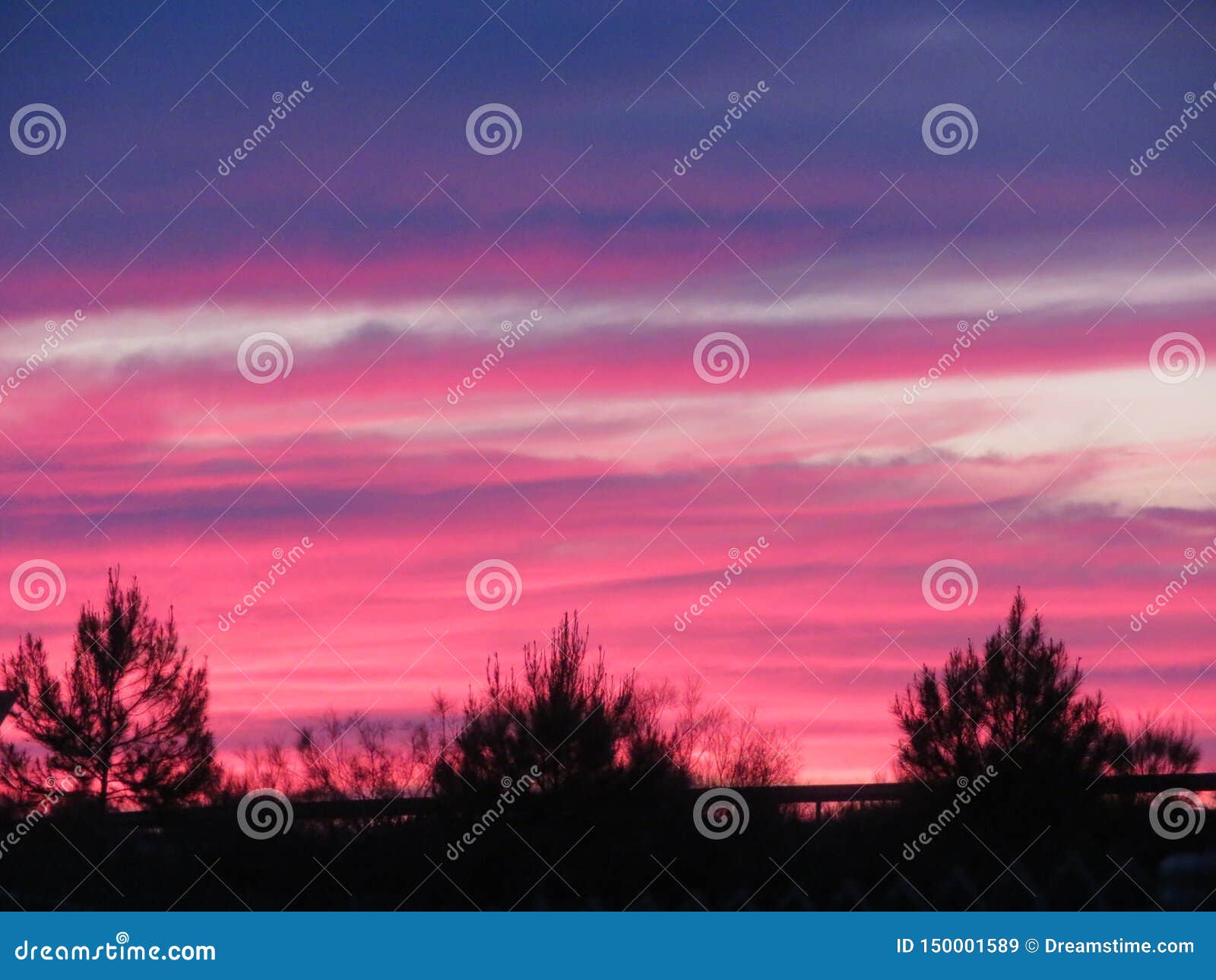 Beautiful Sunset with an Incredible Color of the Clouds Stock Image ...