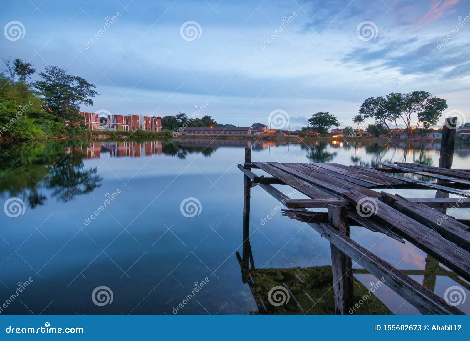 Beautiful Sunset at Kampung Temiang in Ipoh, Malaysia Stock Image ...