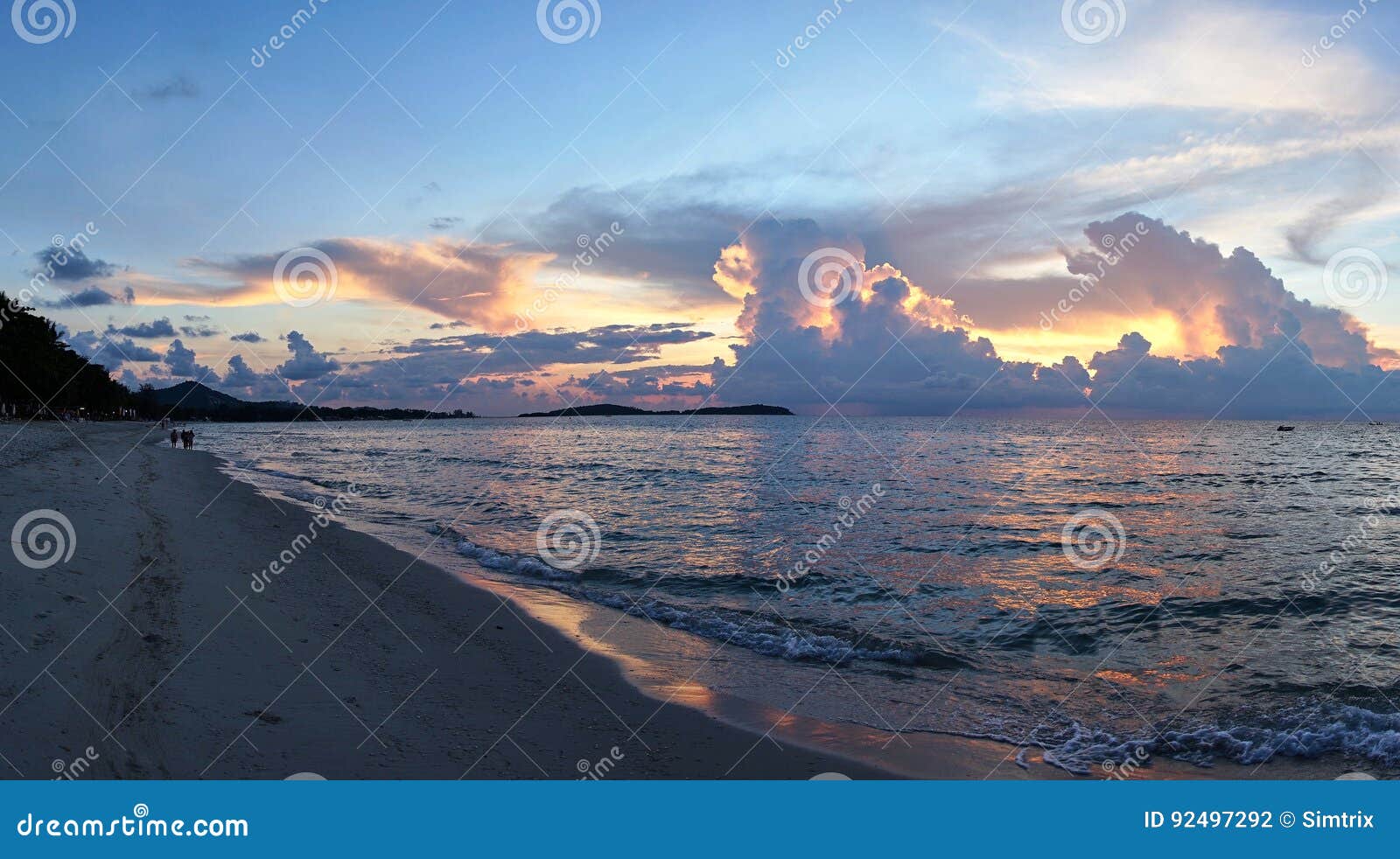 Beautiful Sunset on Koh Samui Stock Photo - Image of cloud, sunshine ...