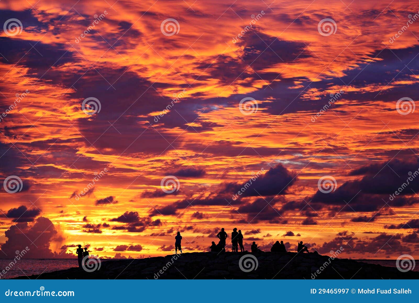Beautiful Sunset at Kuta Beach, Bali Stock Image - Image of bali, kuta ...