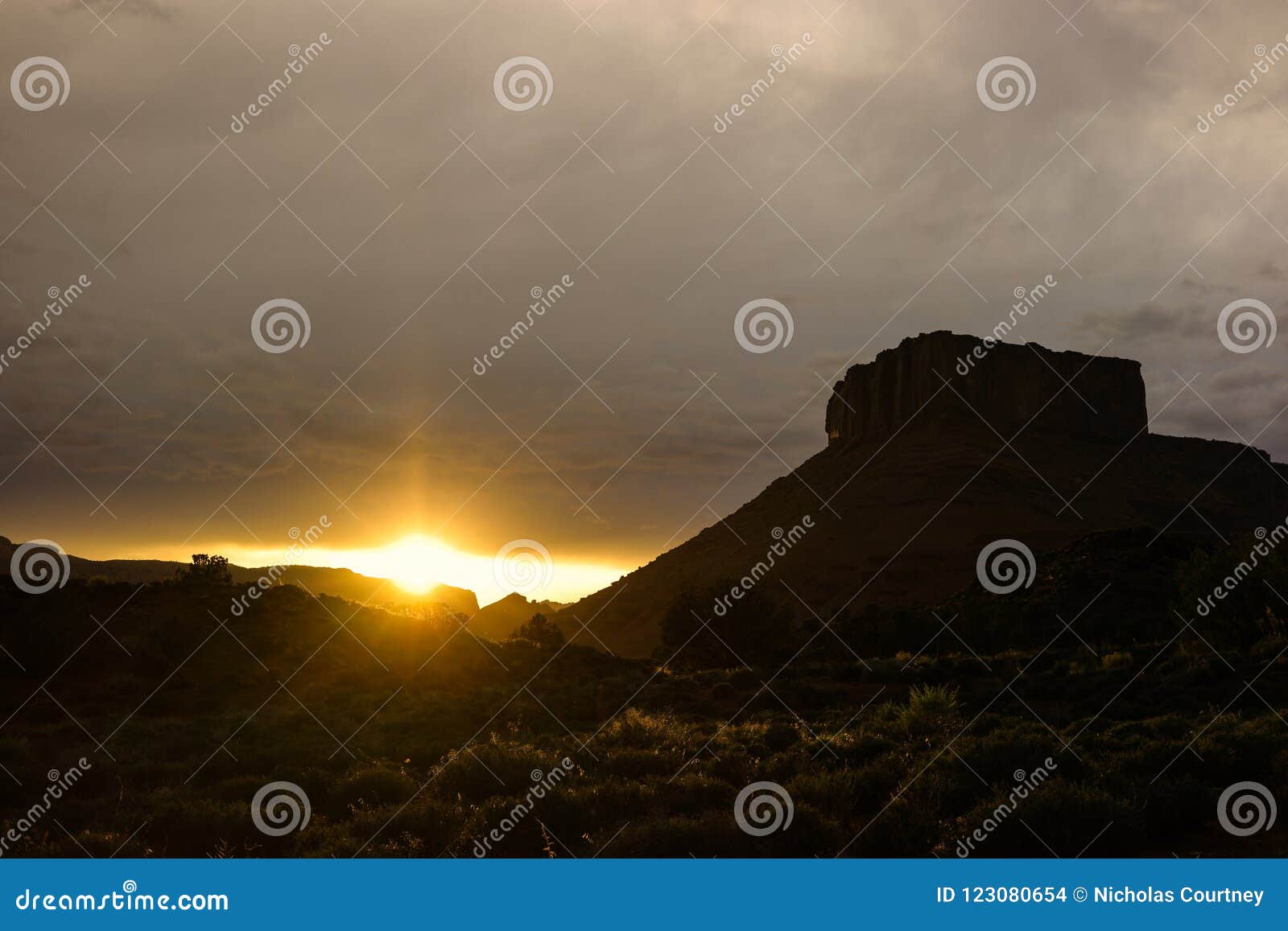 Sunset in Moab, Utah stock photo. Image of exploring - 123080654