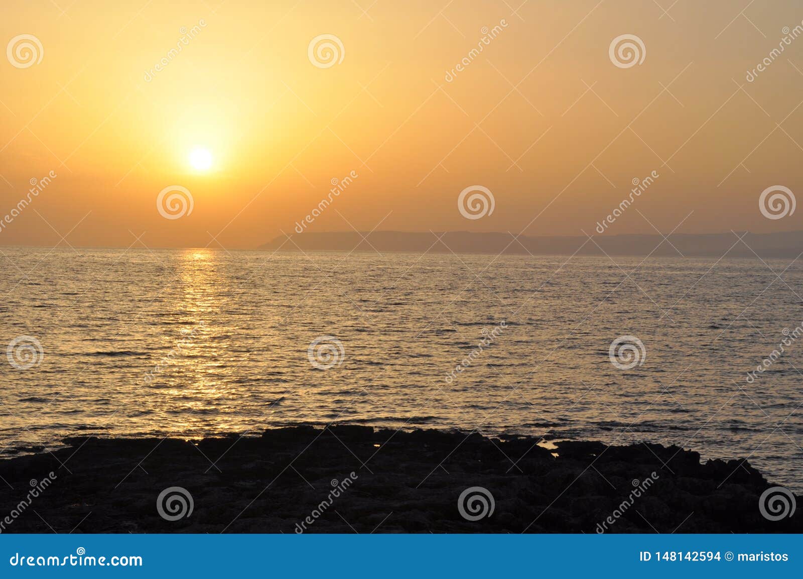 The Beautiful Sunset Natural Sea Landscape Stock Photo - Image of ...