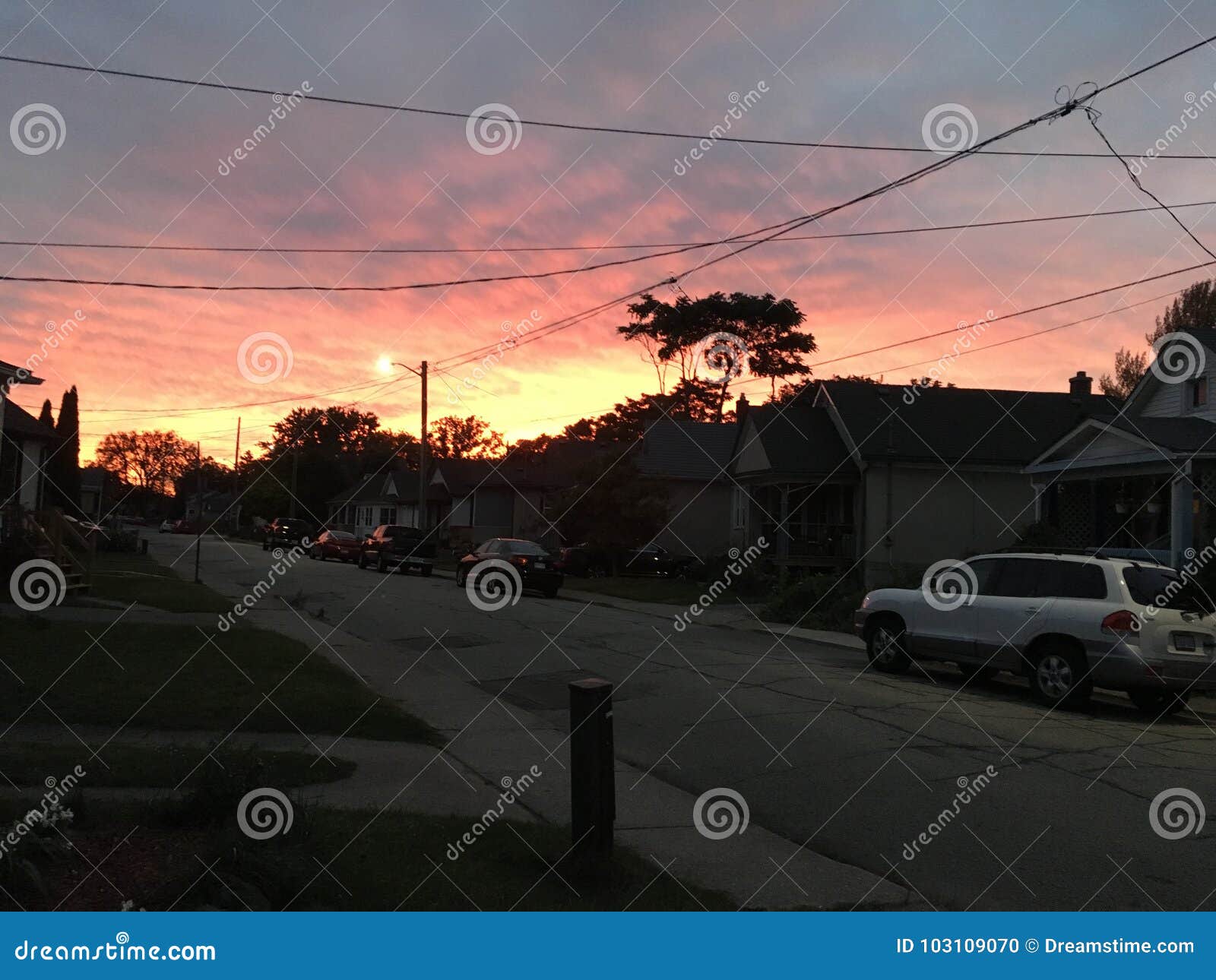 Beautiful Sunset at Night Time Beautiful Colours Red and Yellow and ...