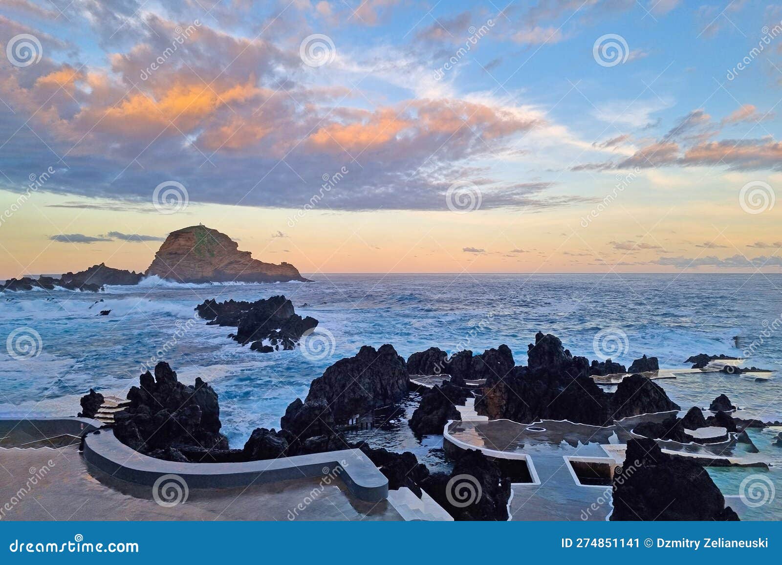 Beautiful Sunset on the Ocean or Sea. Rest on the Sea. Stock Image ...