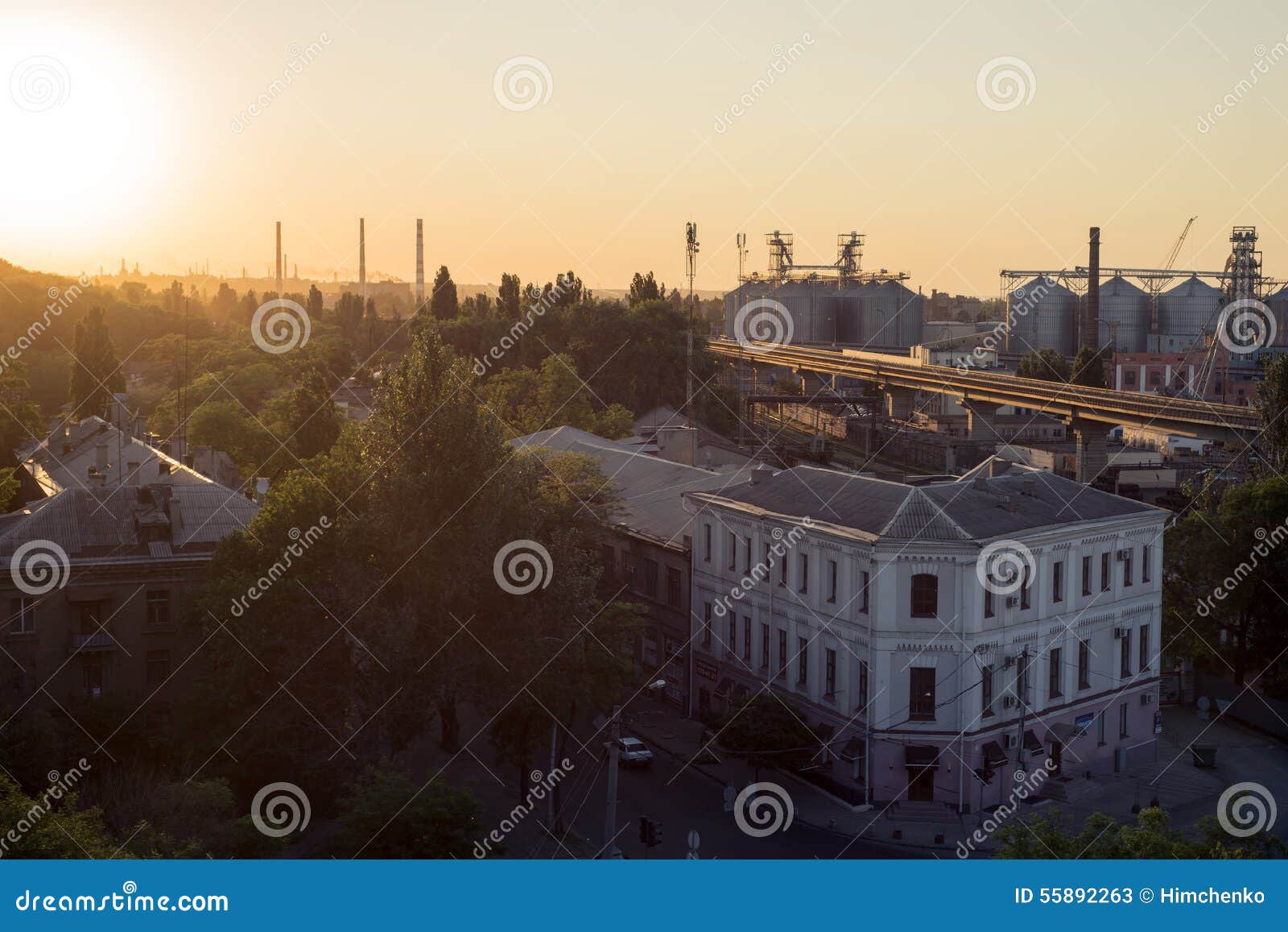 Beautiful Sunset Over the City Stock Image - Image of autumn, dusk ...