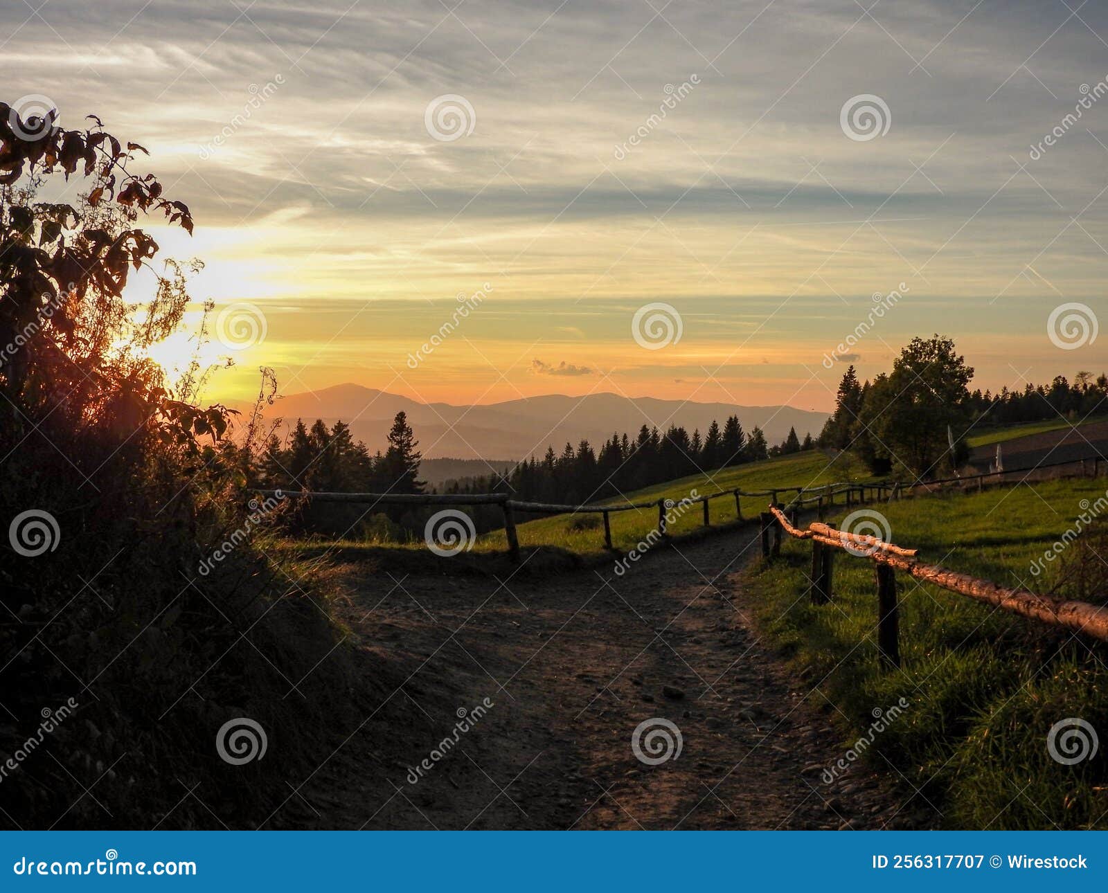 Beautiful Sunset Over the Countryside. Stock Image - Image of landscape ...