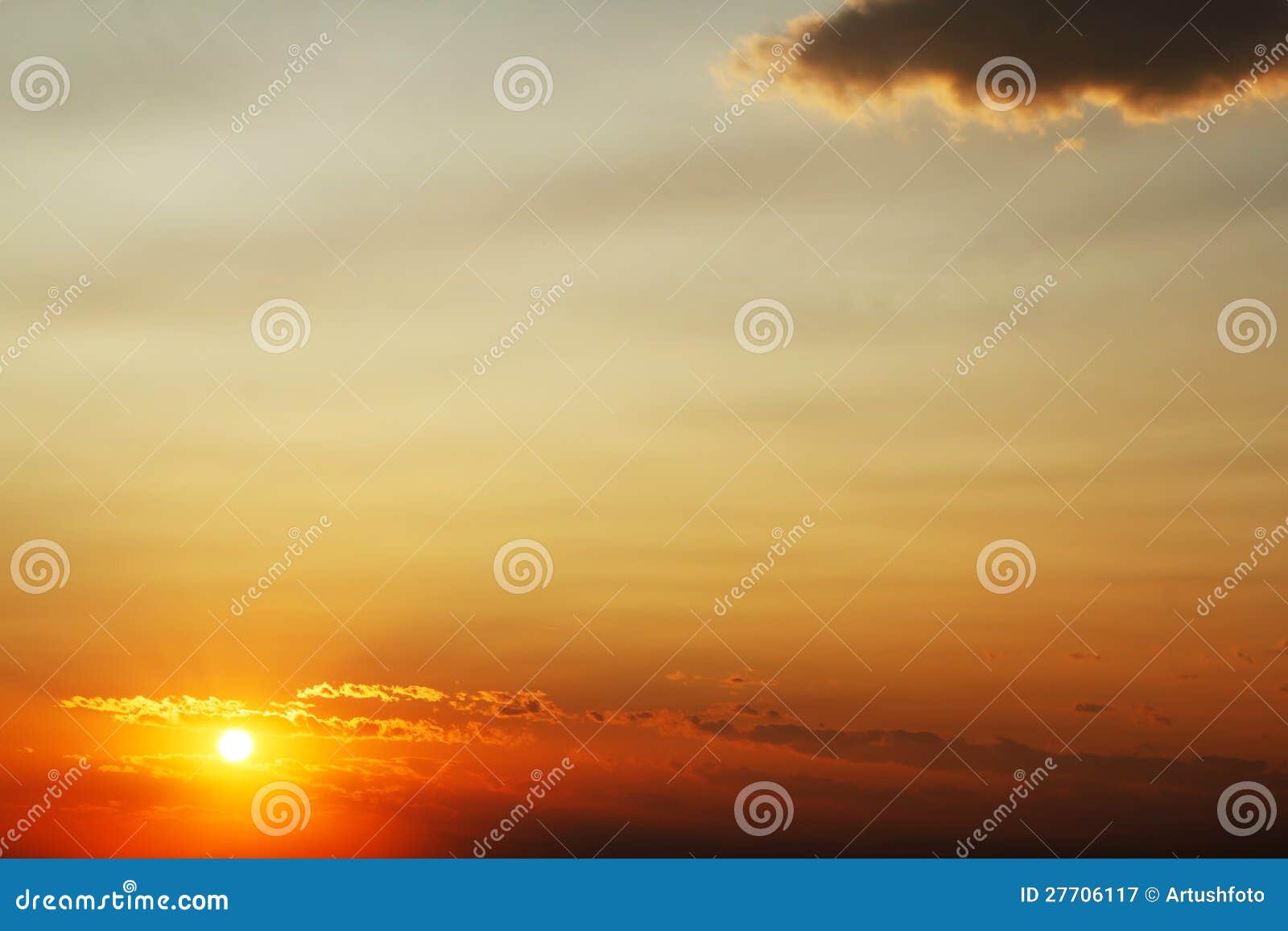 Beautiful Sunset Over the Horizon Stock Image - Image of high, sunny ...