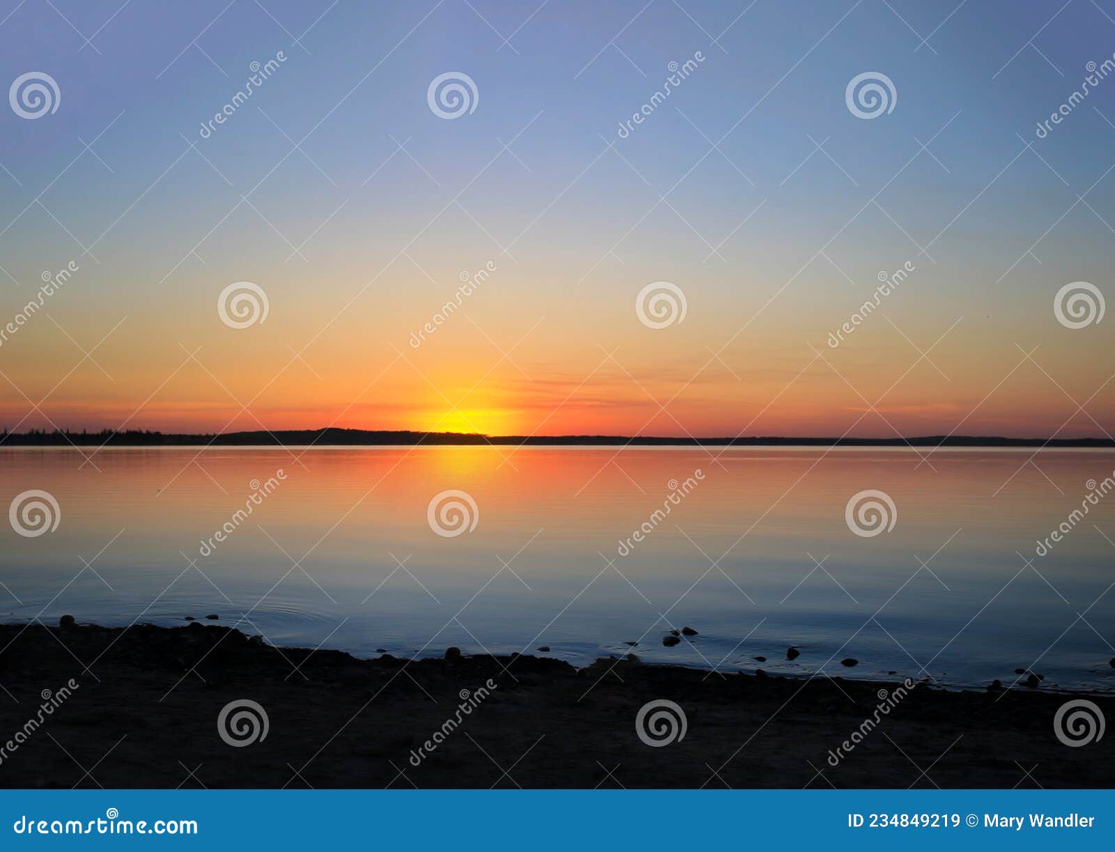 Beautiful Sunset Over a Lake Stock Image - Image of reflection, reflect ...