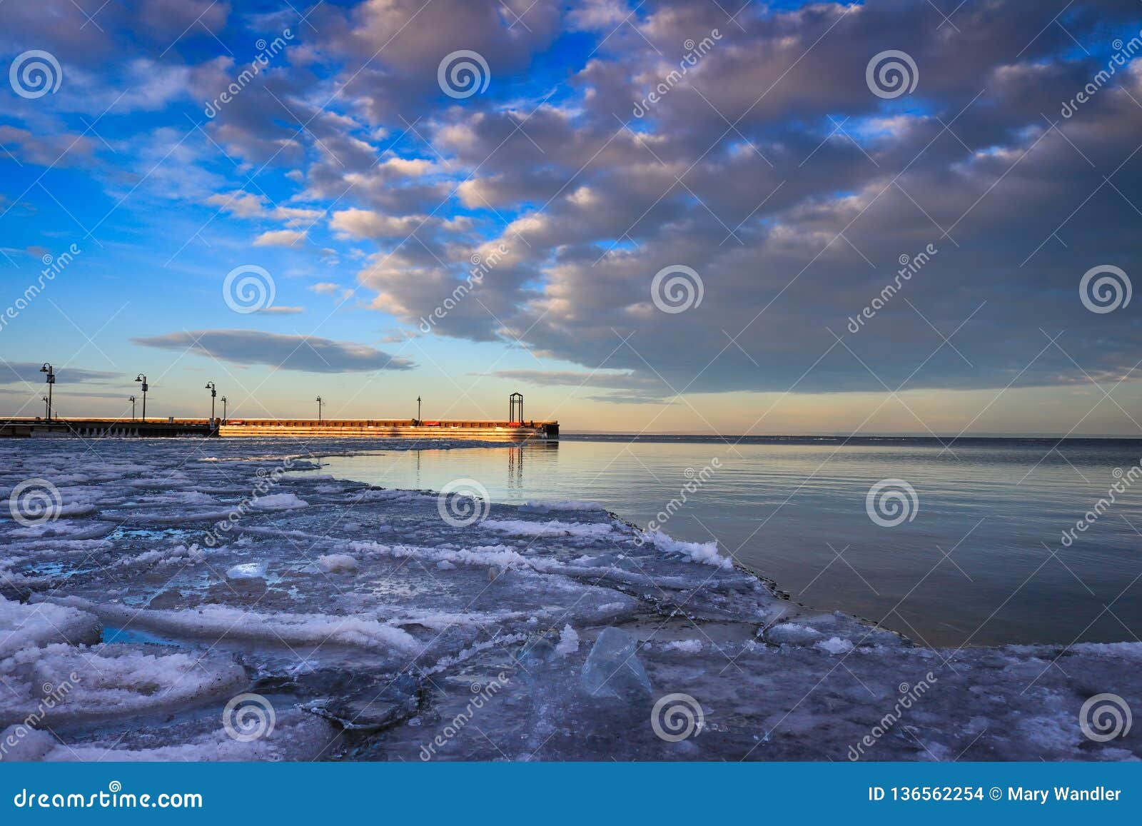 Beautiful Sunset Over the Marina Dock at Cold Lake, Alberta Stock Photo ...