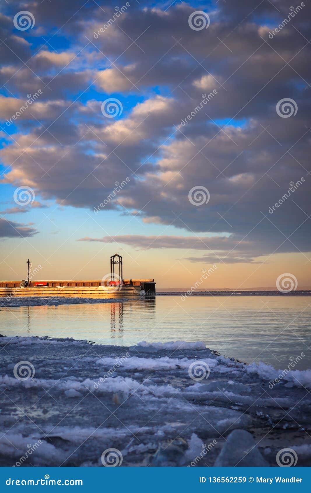 Beautiful Sunset Over the Marina Dock at Cold Lake, Alberta Stock Image ...