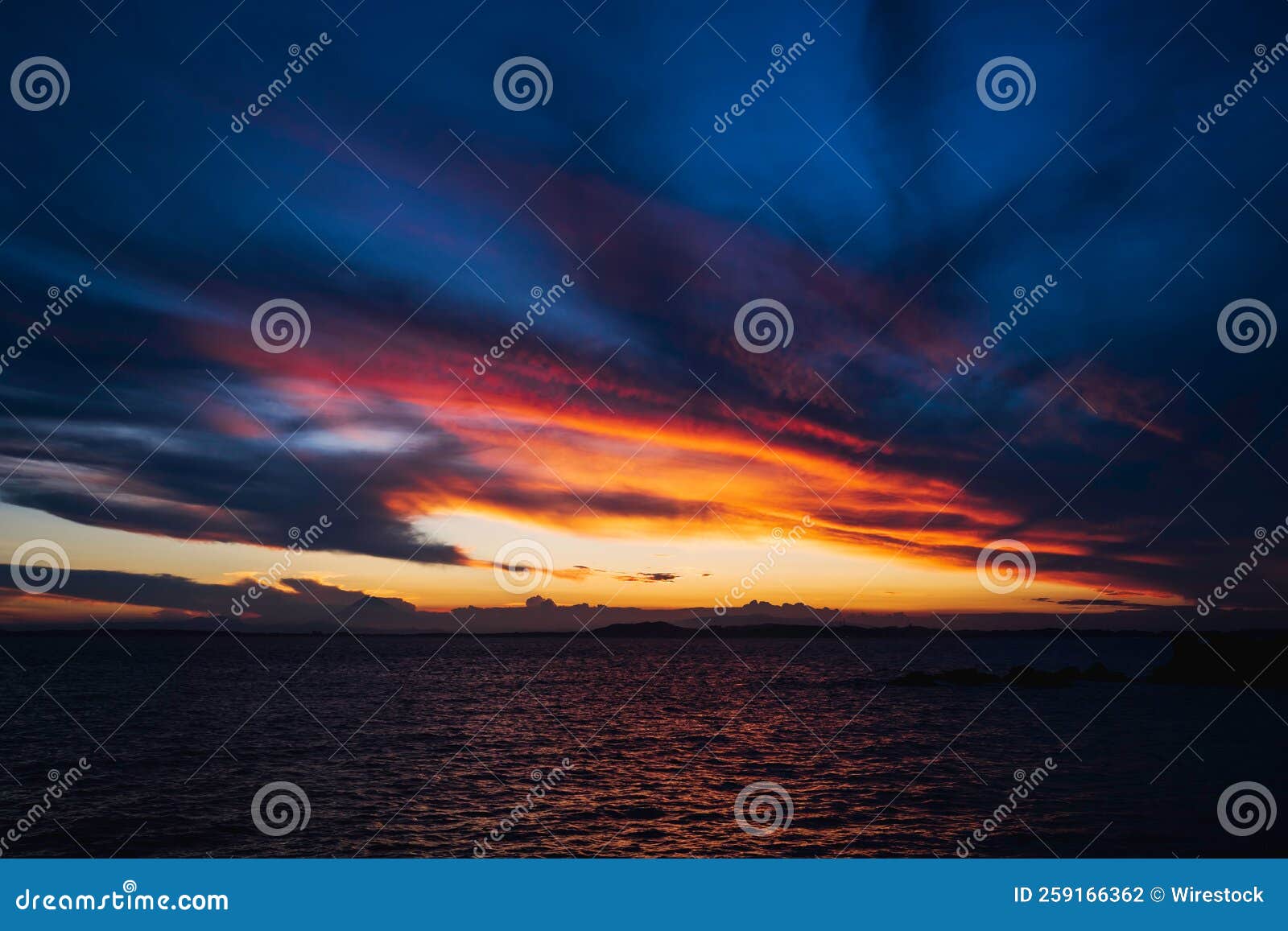 Beautiful Sunset Over the Ocean Stock Photo - Image of summer, outdoor ...
