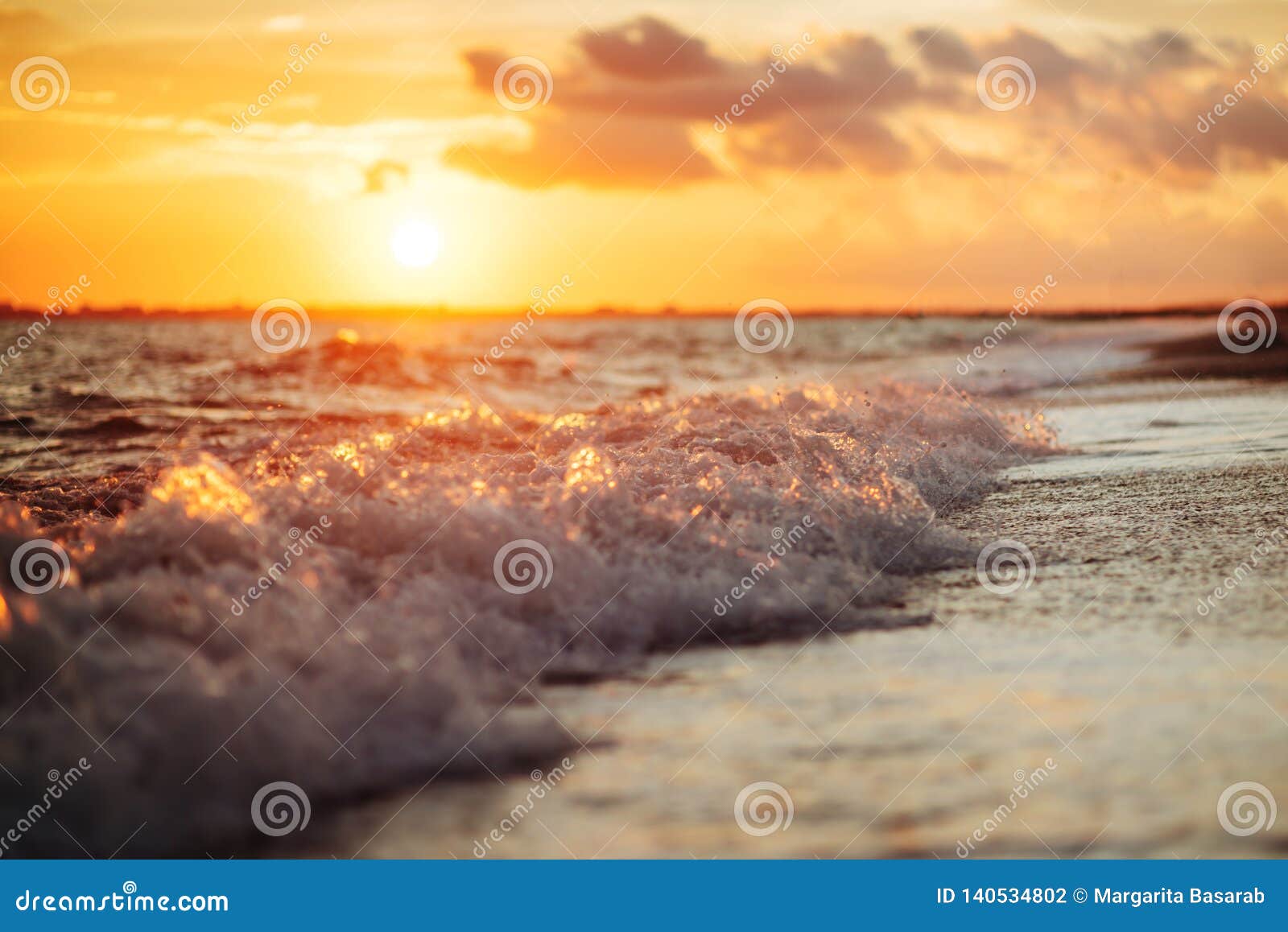 Beautiful Sunset Over the Ocean. Stock Photo - Image of dominican, blue ...