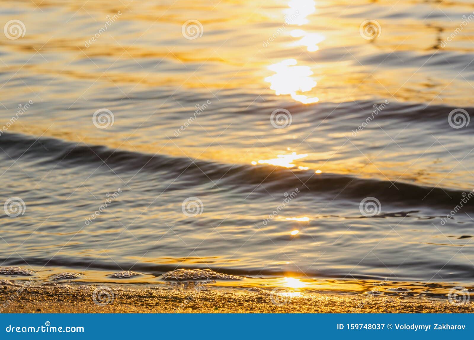 Beautiful Sunset Over the River. the Solar Path on the Water Surface ...