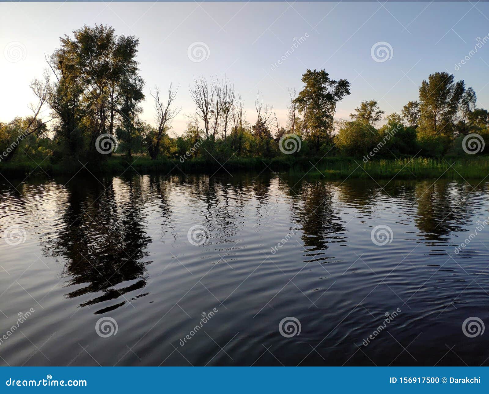 Beautiful Sunset Over the River Stock Photo - Image of golden, outdoor ...
