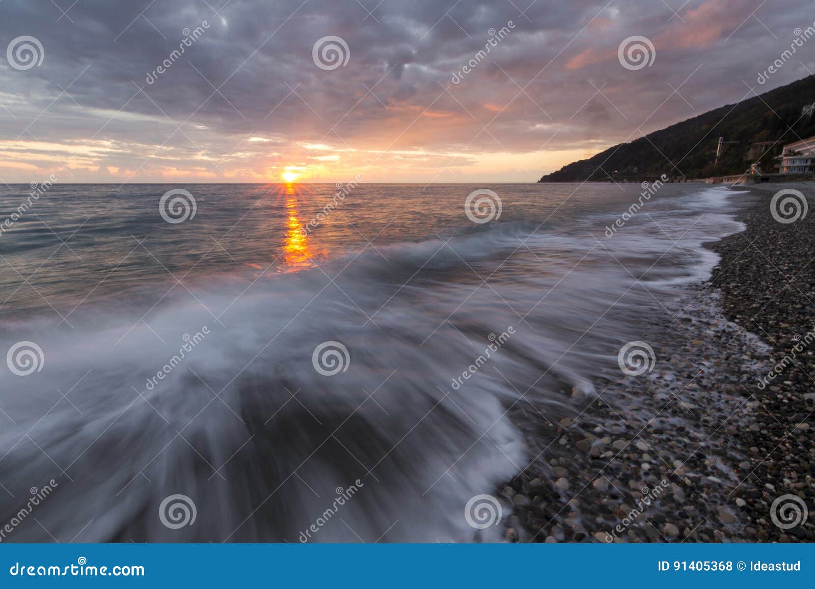 Beautiful Sunset Over the Sea Stock Photo - Image of outdoors, beauty ...