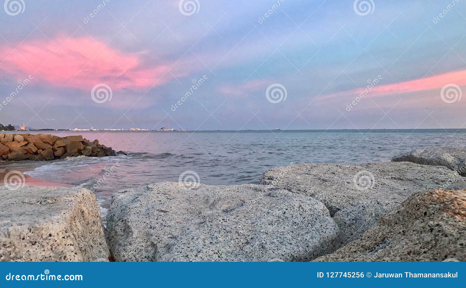Beautiful Sunset Over the Sea in Evening. Wallpaper Stock Photo - Image ...