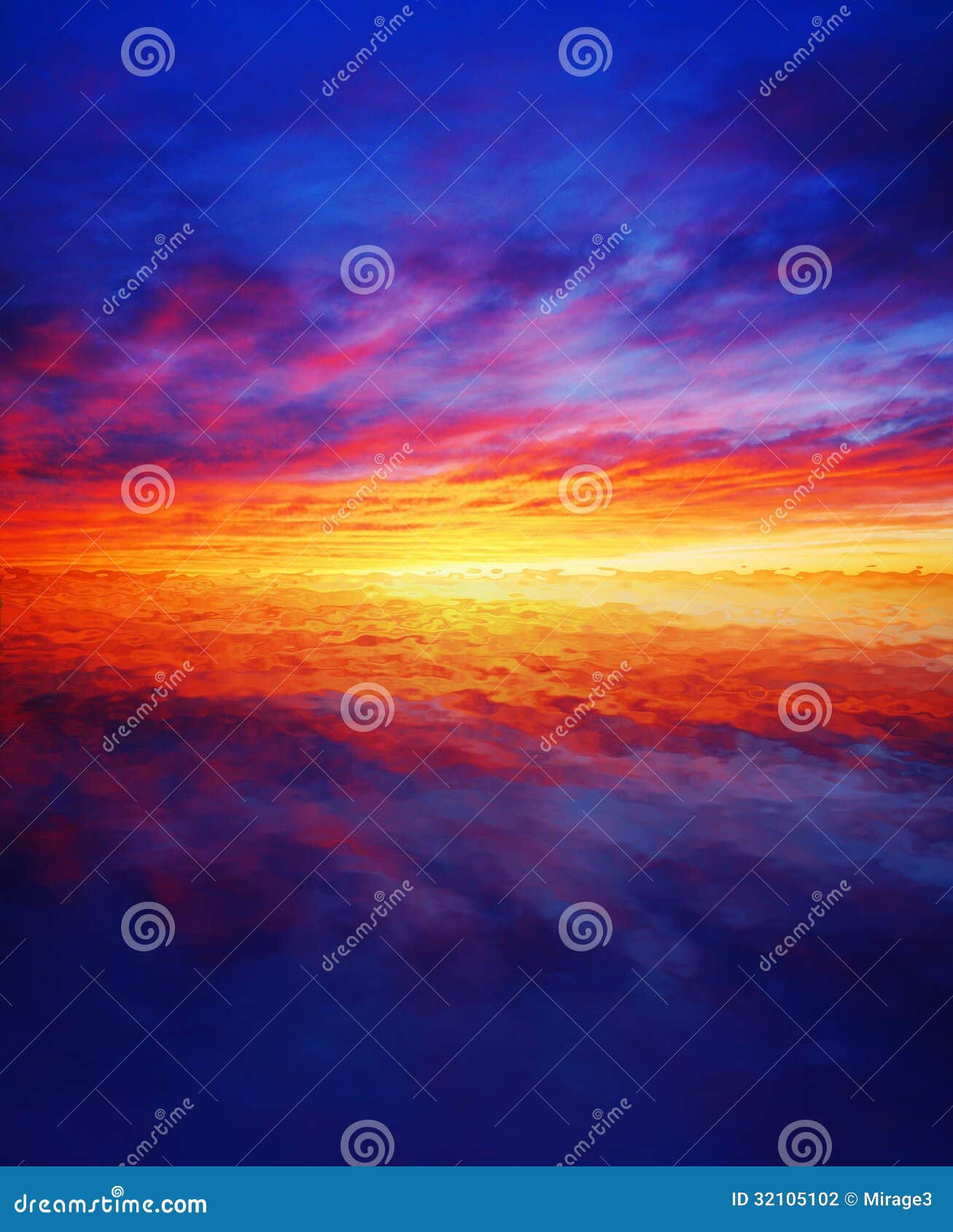 Beautiful Sunset Over Water Stock Photo - Image of ocean, colorful ...