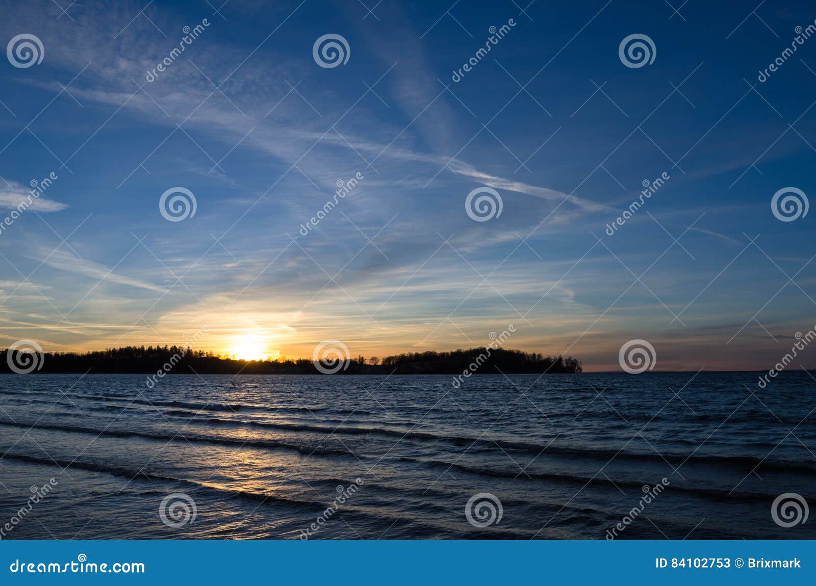 Beautiful Sunset Over the Water Stock Image - Image of sunset, horizon ...
