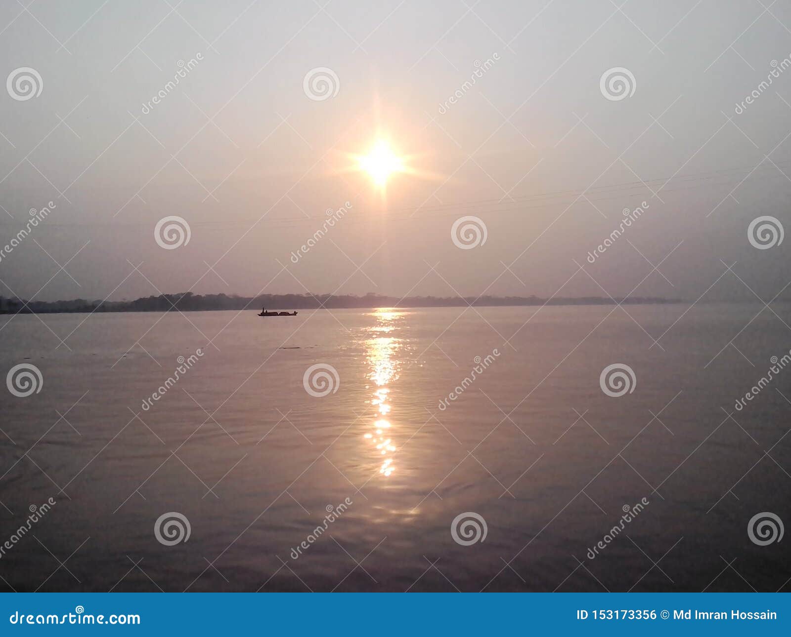 Beautiful Padma River Sunset In Bangladesh Stock Photo | CartoonDealer ...