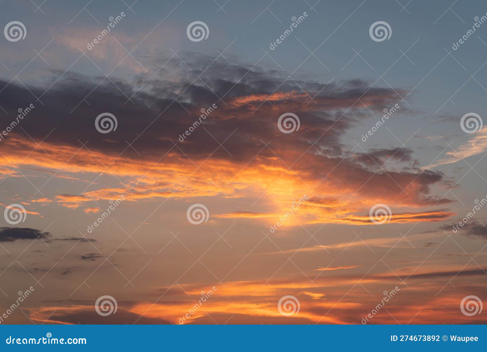 The Beautiful Sunset Painted the Sky with a Stunning Array Stock Photo ...