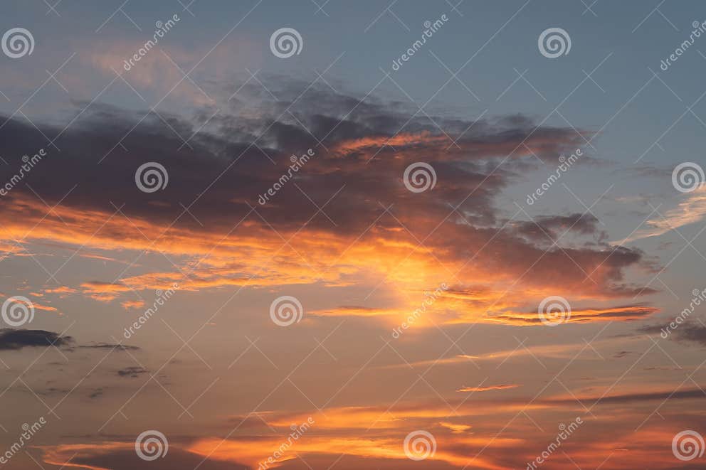 The Beautiful Sunset Painted the Sky with a Stunning Array Stock Photo ...