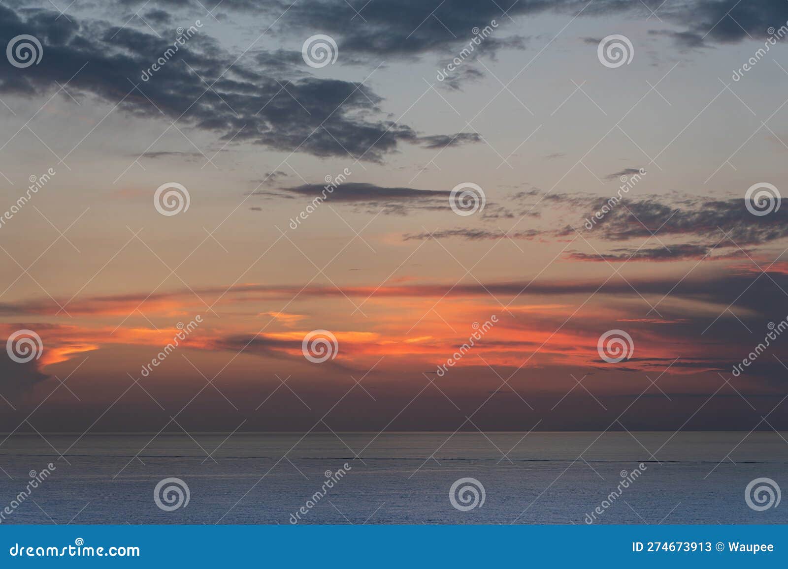 The Beautiful Sunset Painted the Sky with a Stunning Array Stock Image ...