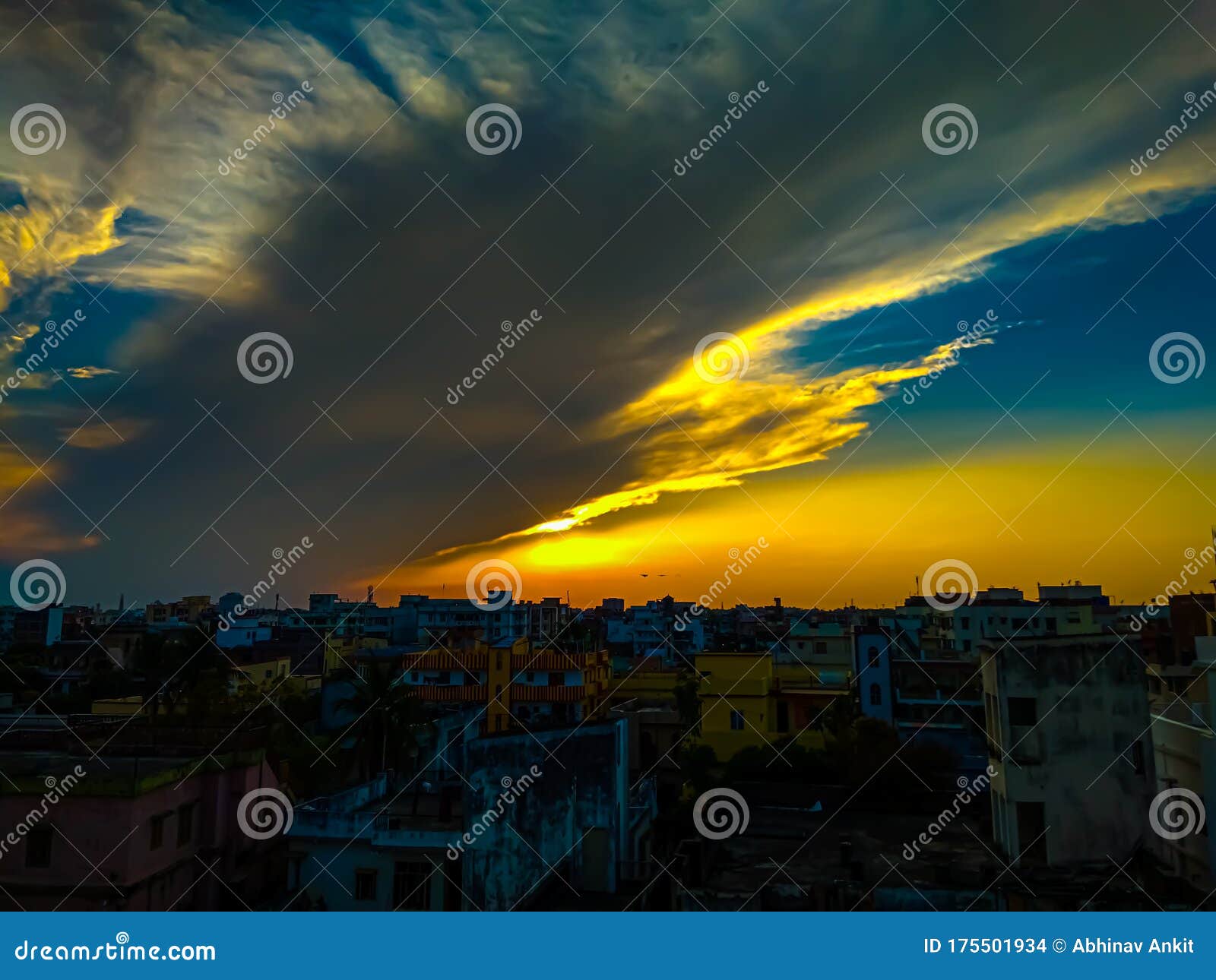 Beautiful Sunset in City ,Patna, Bihar,India Stock Photo - Image of ...