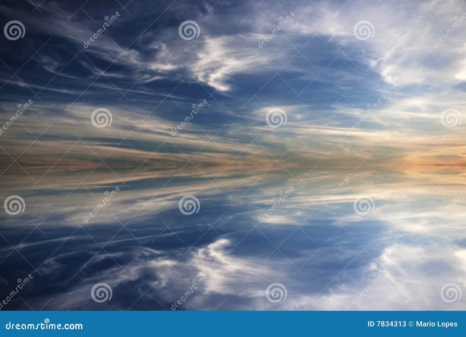 Beautiful Sunset with Perfect Water Reflexion Stock Image - Image of ...