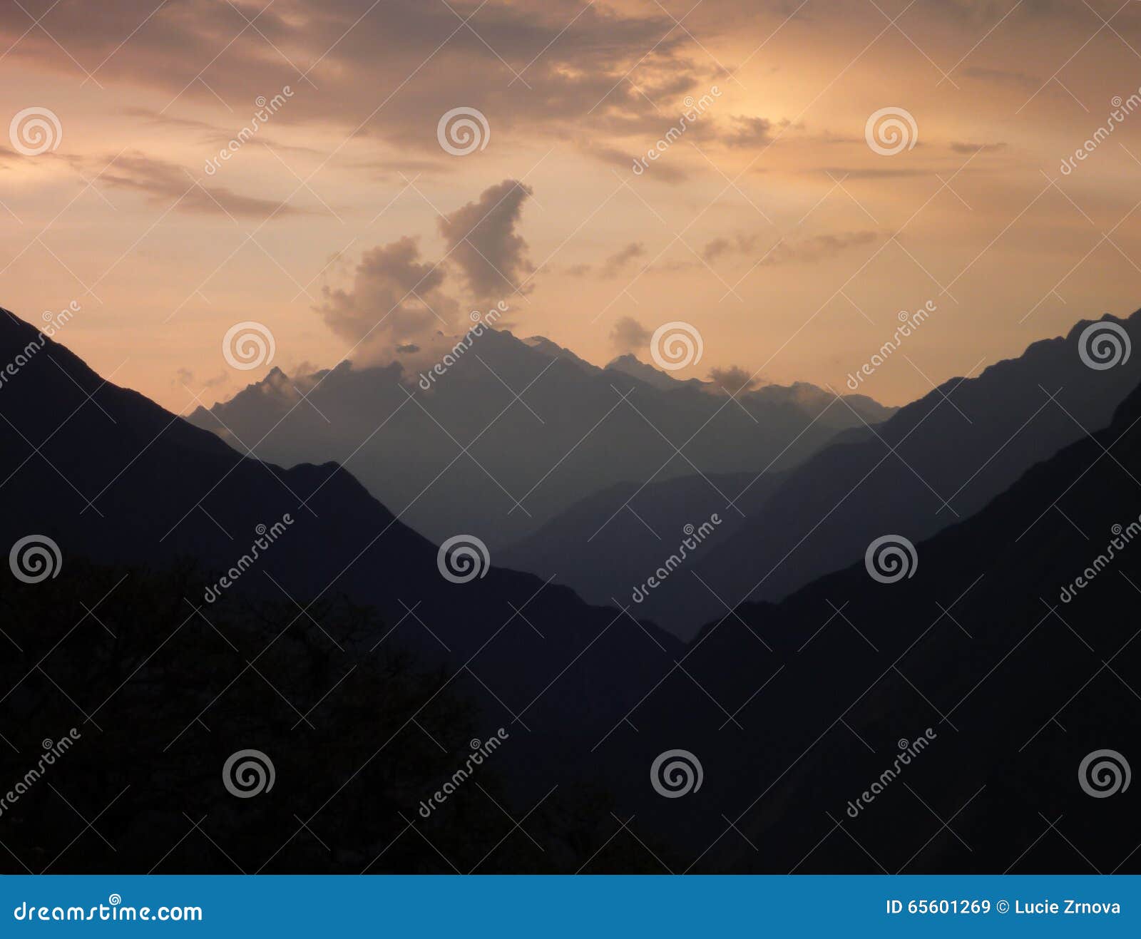 Beautiful Sunset at Peruvian Andes Stock Image - Image of extreme ...
