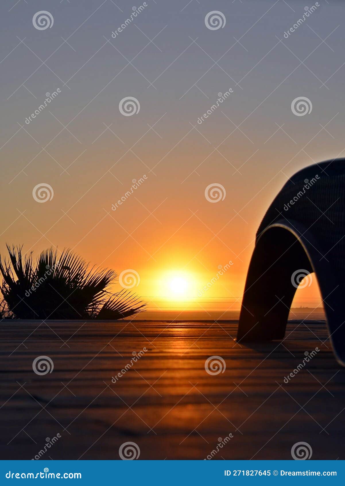 A Beautiful Sunset from the Pool Deck Stock Image - Image of orange ...