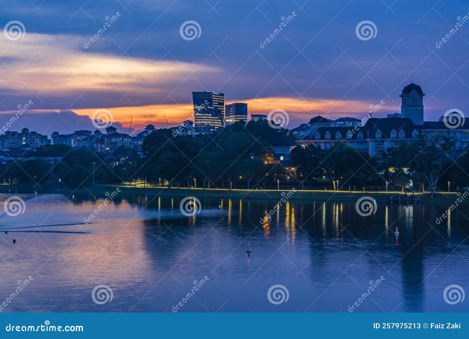 Beautiful Sunset at Putrajaya Malaysia, with Reflection Editorial Stock ...