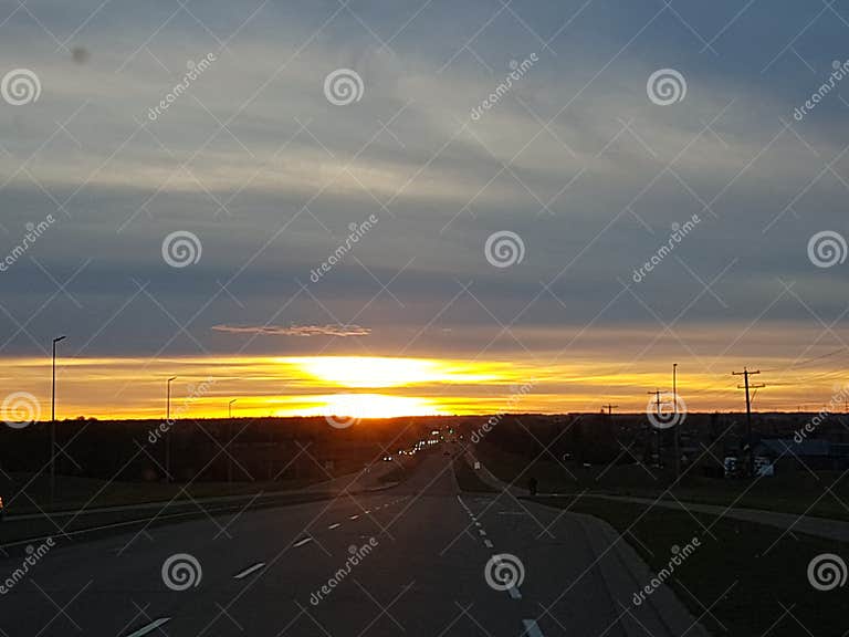 Beautiful Sunset of Red Deer Alberta Stock Image - Image of beautiful ...