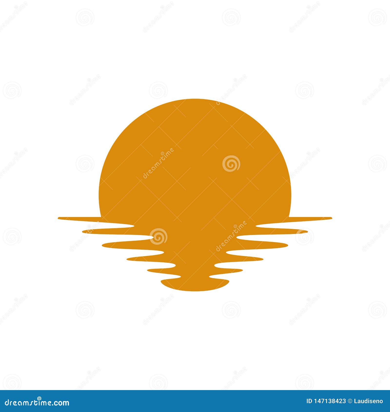 Beautiful Sunset with Reflection in the Water Stock Vector ...