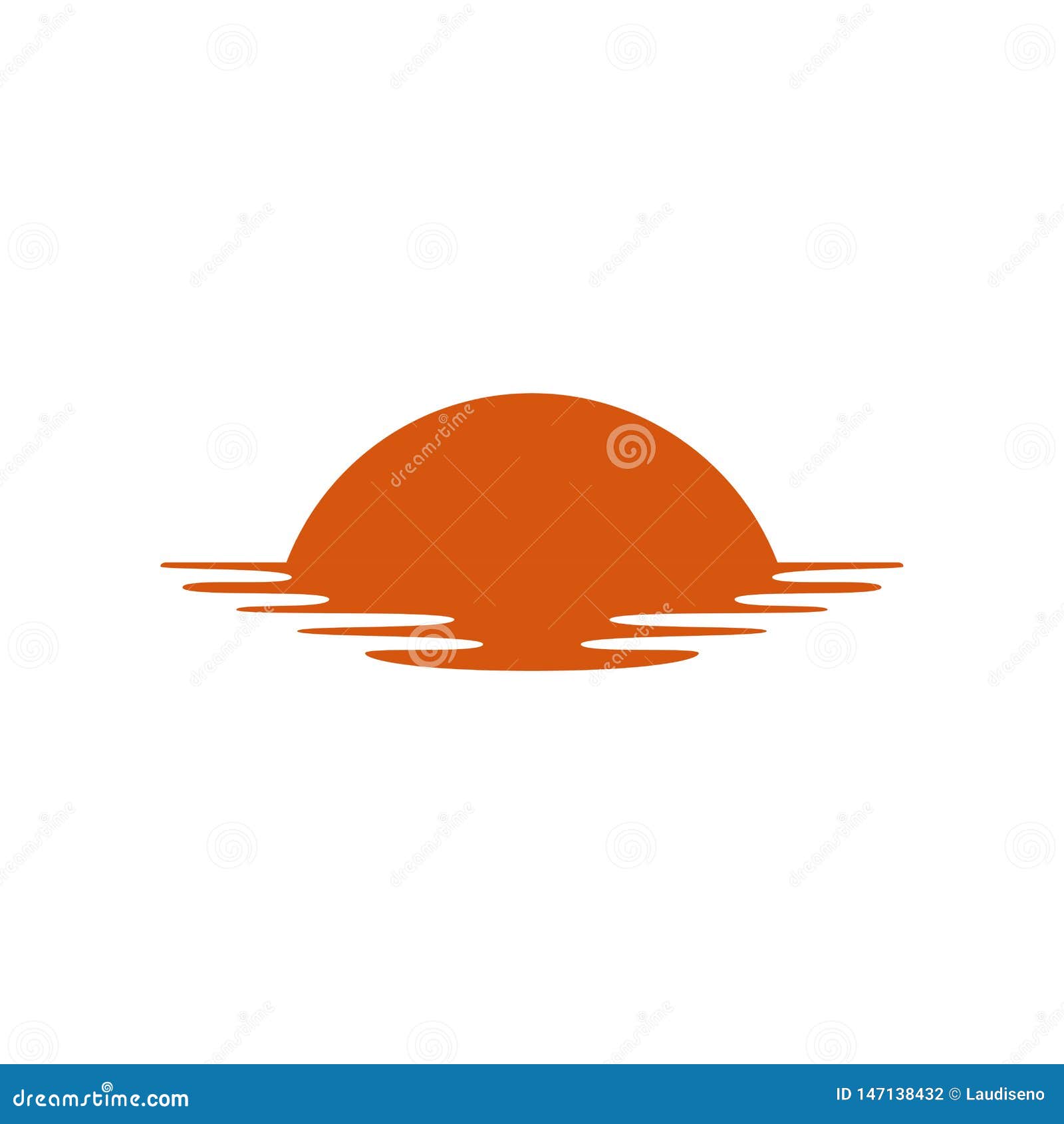 Beautiful Sunset with Reflection in the Water Stock Vector ...
