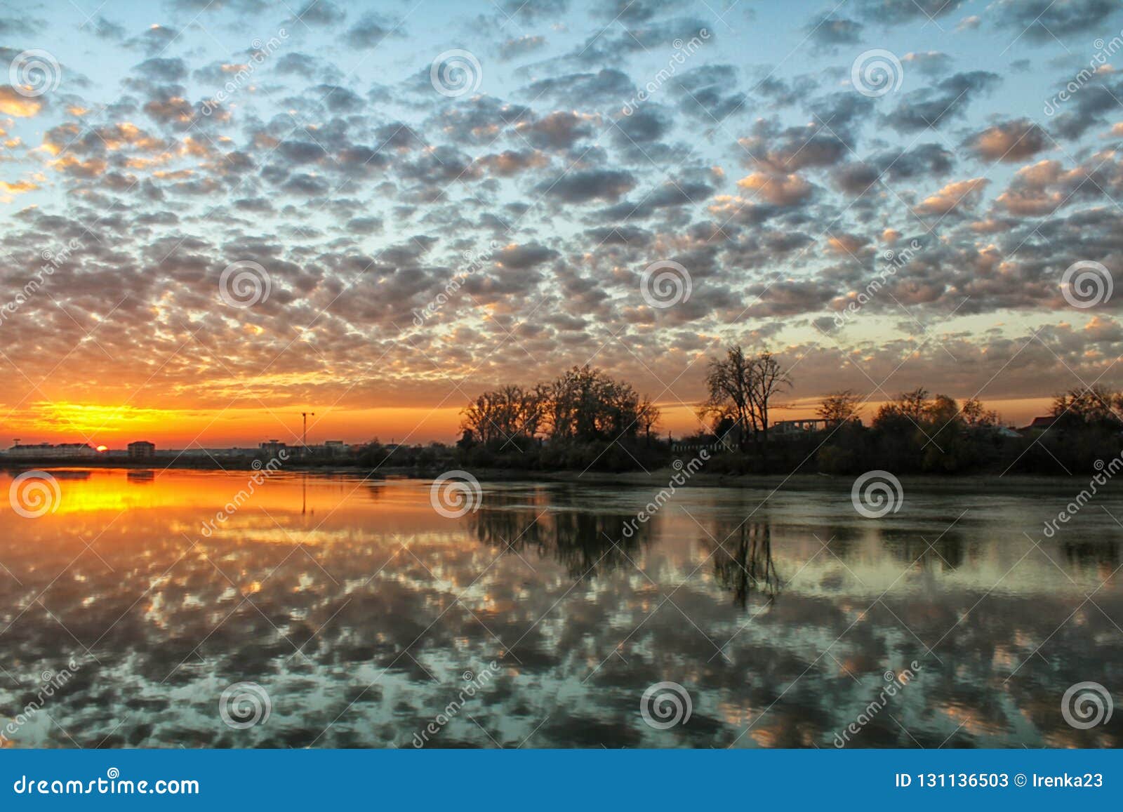 Beautiful Sunset on the River. Stock Image - Image of daylight ...