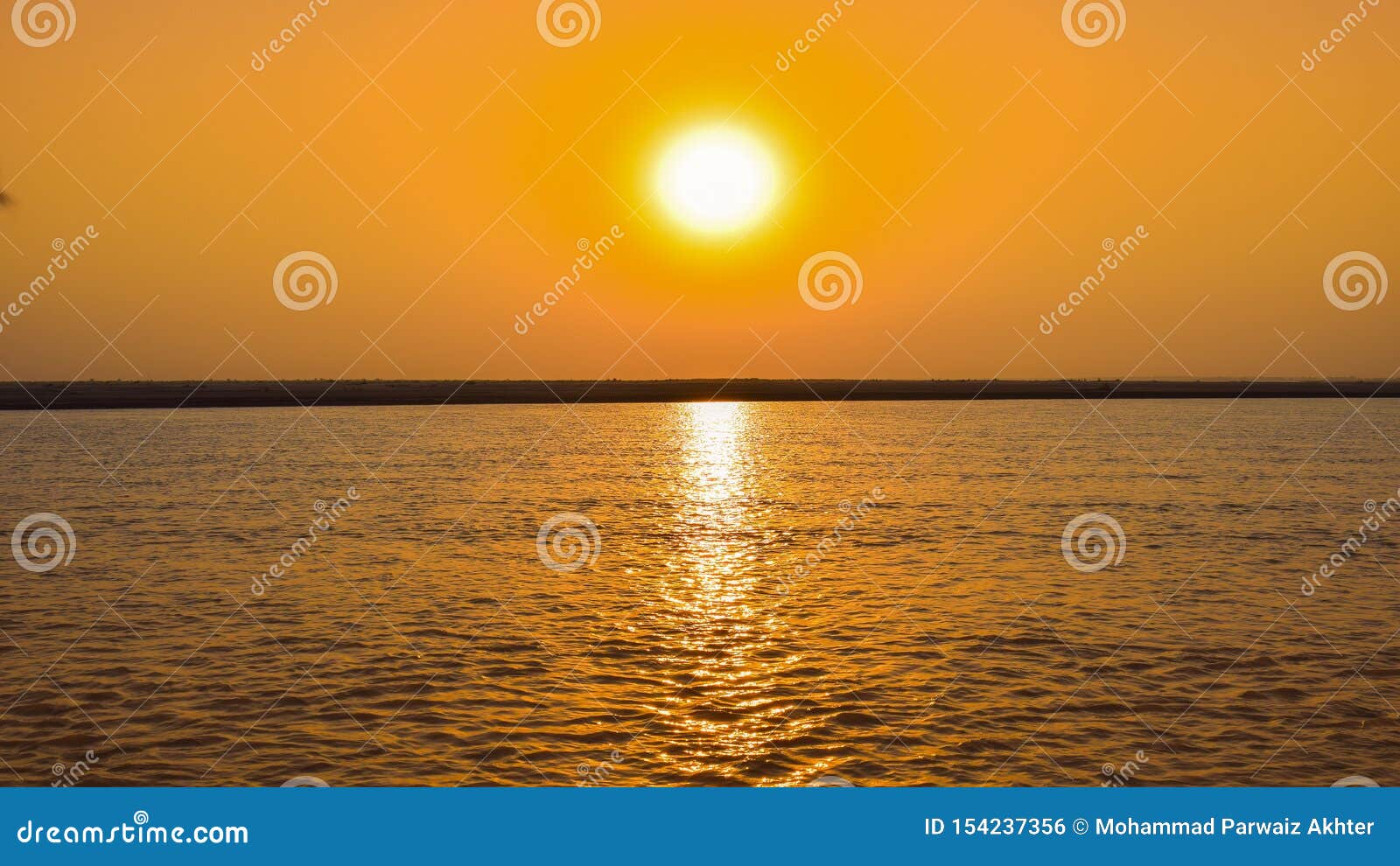 Beautiful Sunset on River Indus Pakistan Stock Photo - Image of ...