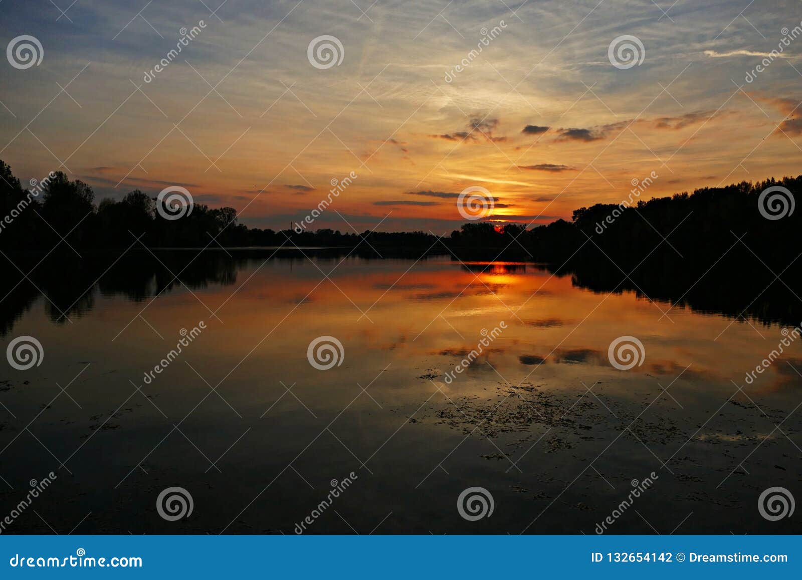 Beautiful Sunset on the River Stock Photo - Image of water, amazing ...