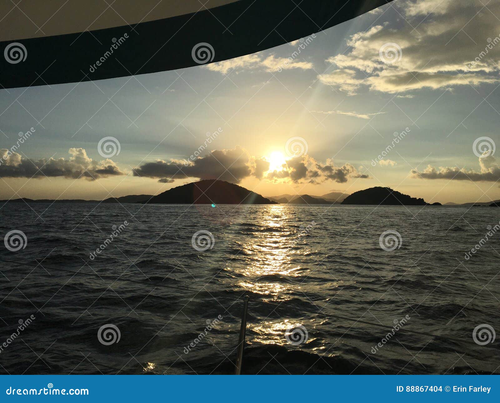 Sail on stock photo. Image of usvi, beautiful, john, sunset - 88867404