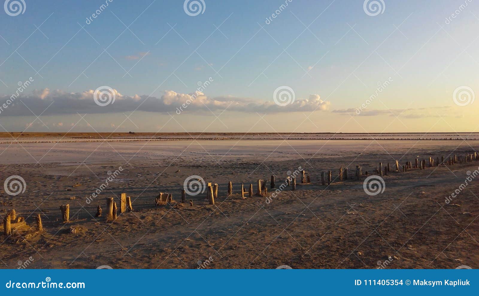 Sunset at salt lakes stock photo. Image of flats, desert - 111405354
